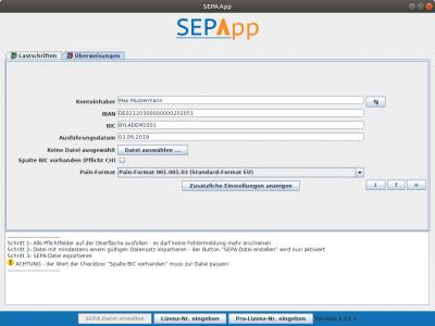 Anleitung – SEPAApp