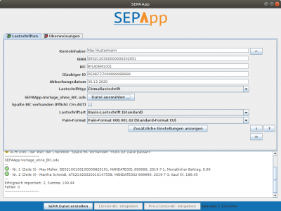 Anleitung – SEPAApp