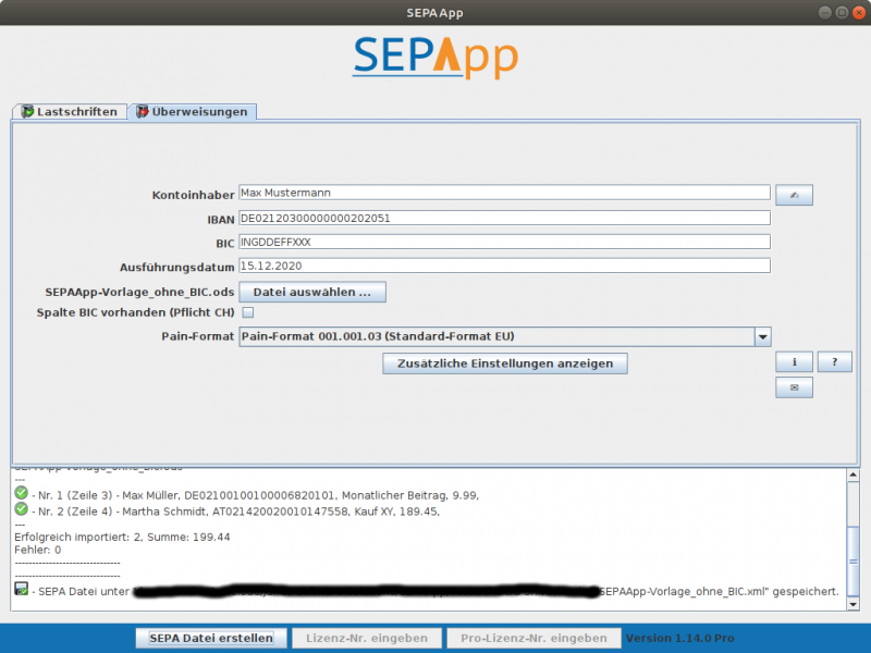 Anleitung – SEPAApp